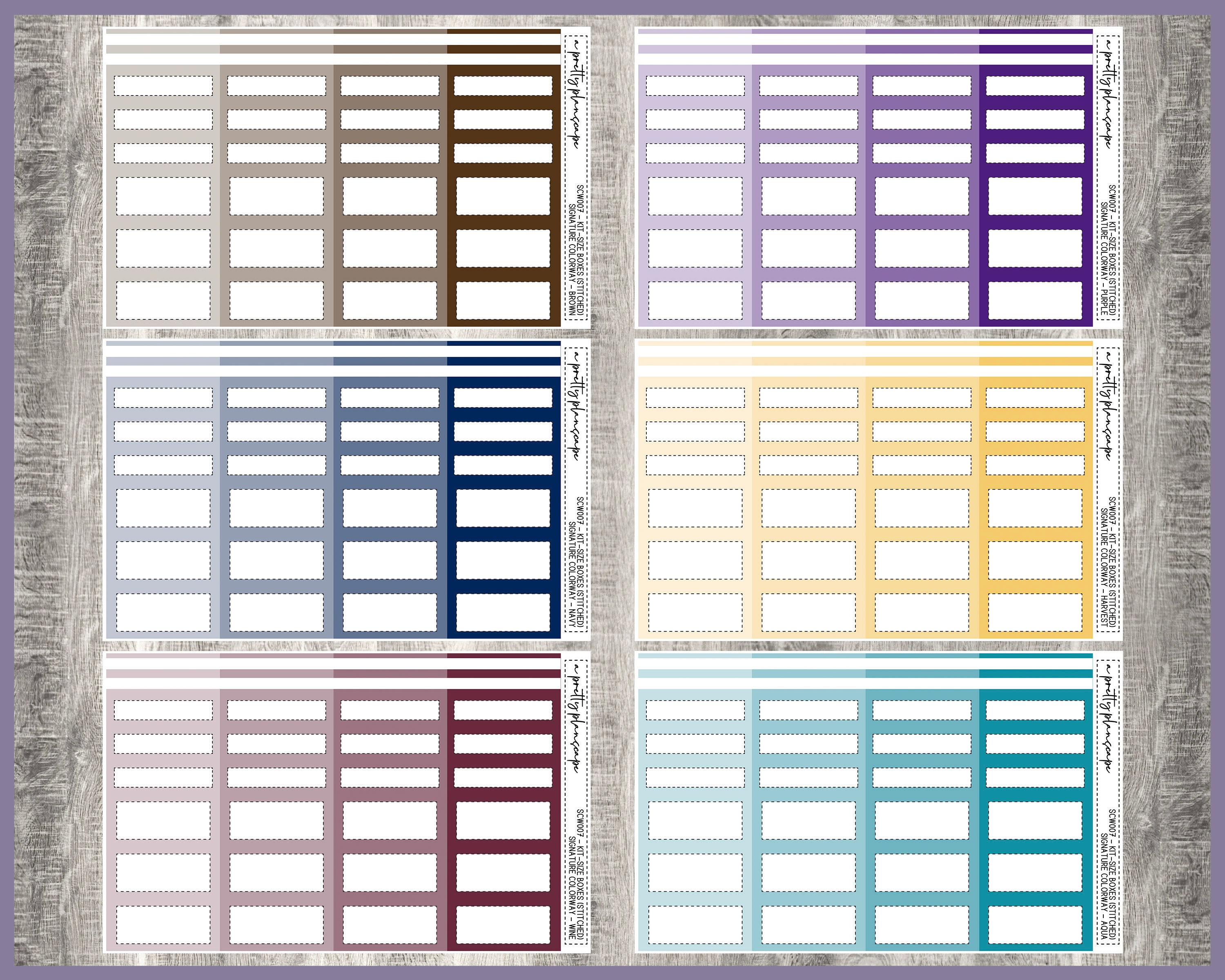 PRINTABLE Signature Colorway, SCW007, Kit-size Boxes, Colorful Boxes ...