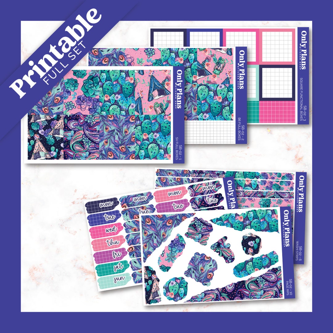 PRINTABLE Sticker Buffet 2 Planner Stickers Functional Decorative ...