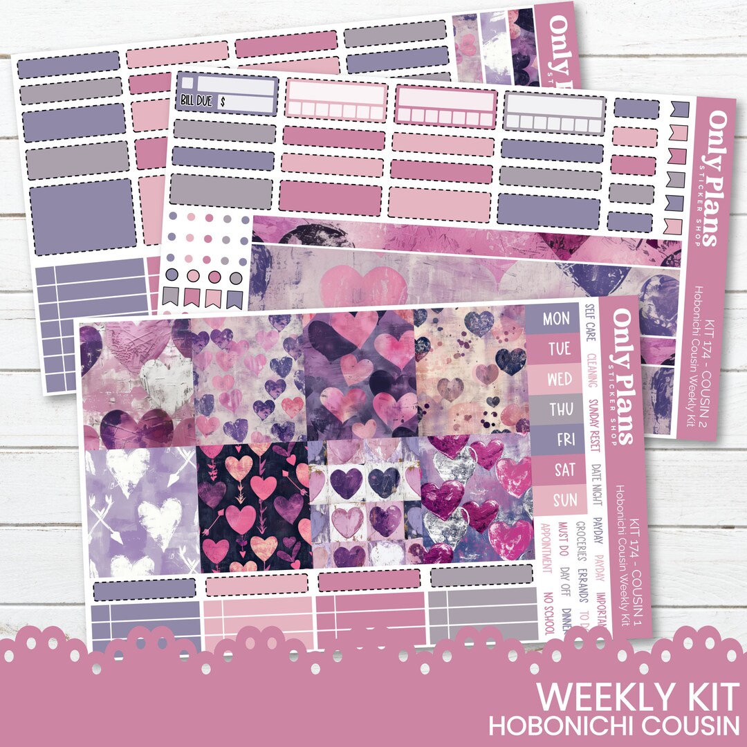 Weekly Sticker Kit 174 - Hobonichi Cousin - Weekly Planner Stickers ...