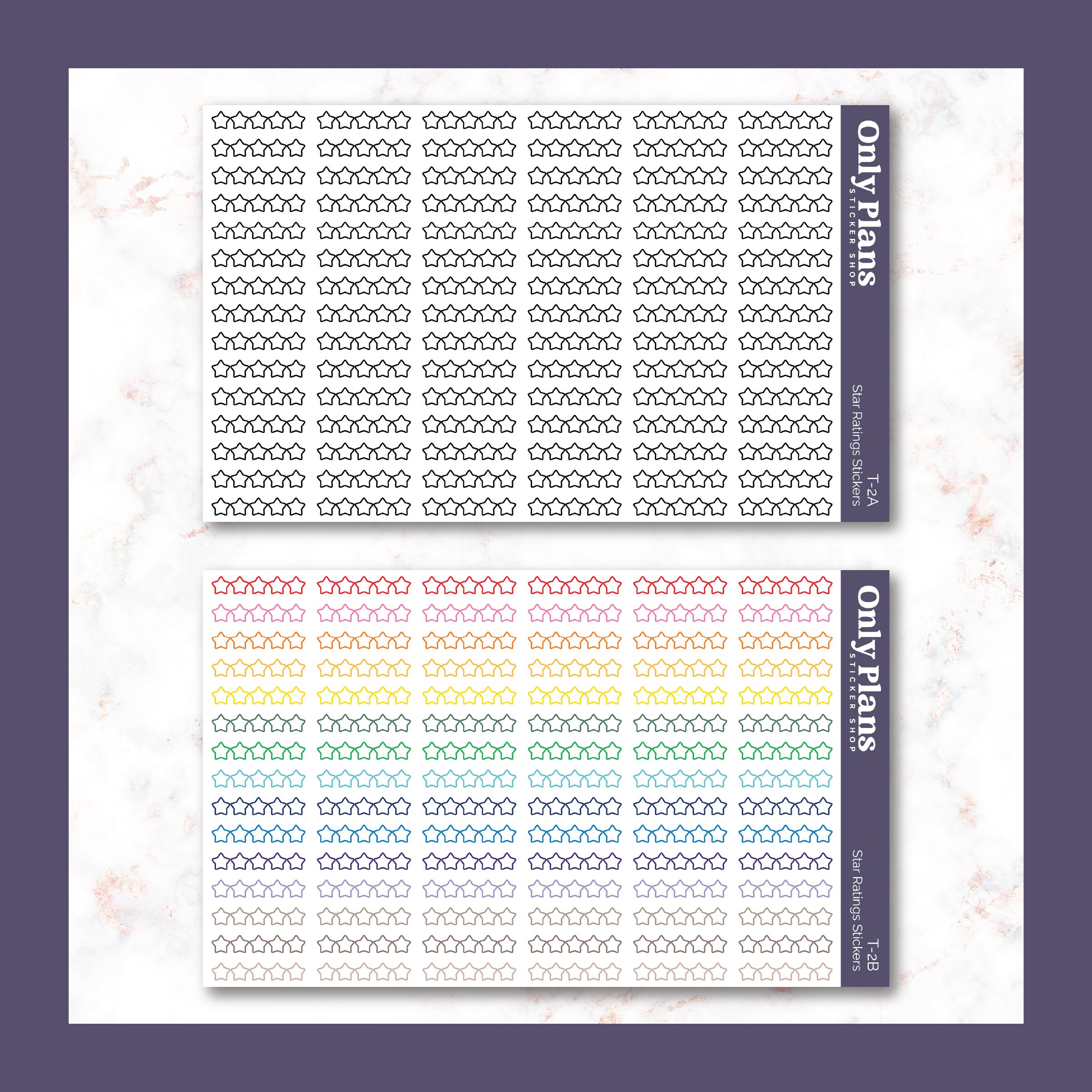 PRINTABLE Star Rating Stickers Book Rating Movie Rating kiss Cut ...