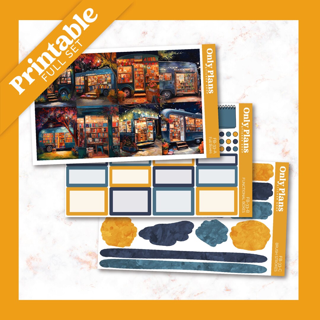 PRINTABLE Full Boxes Bookmobiles FB-33 - Etsy