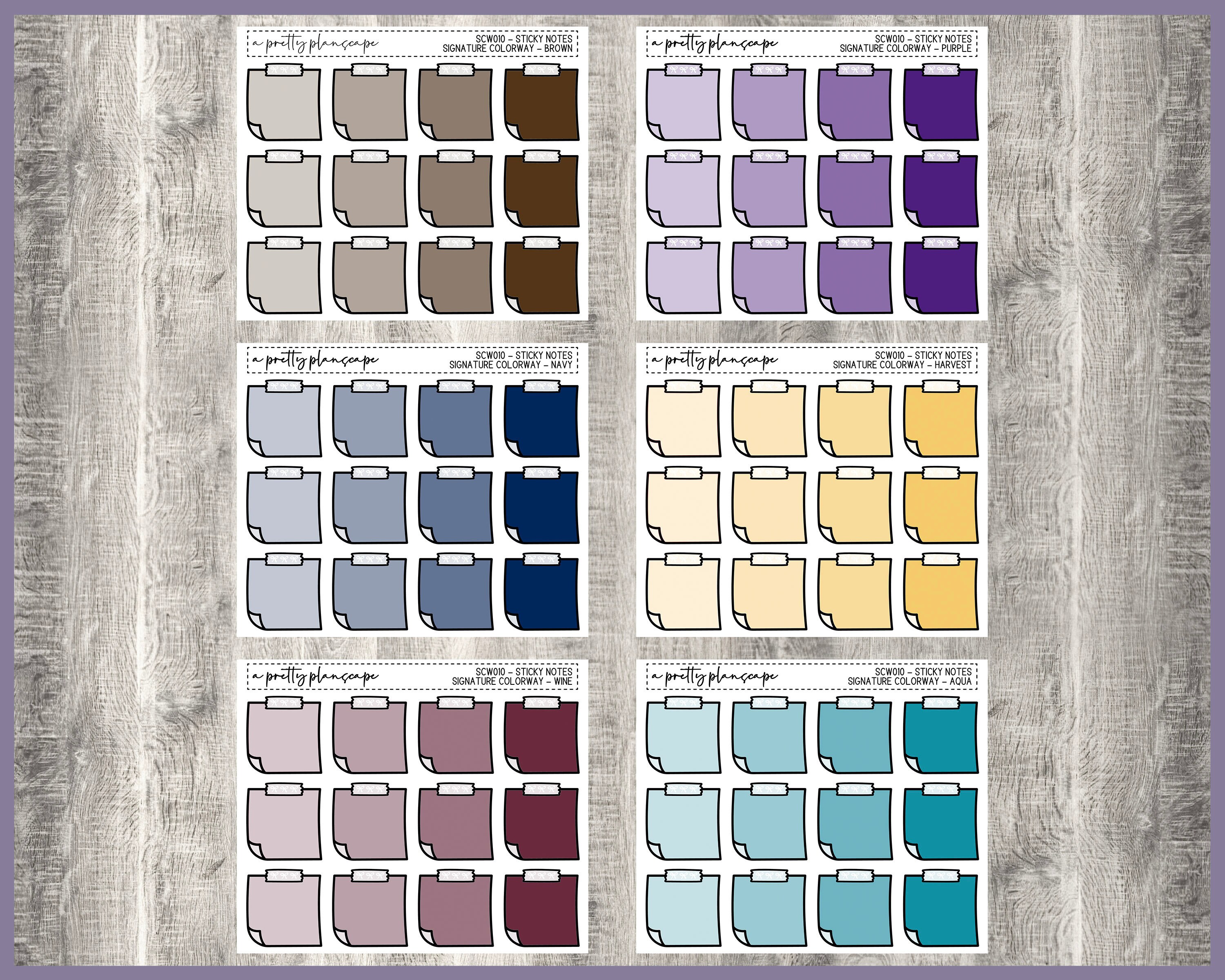 PRINTABLE Signature Colorway, SCW010, Sticky Notes, Colorful Boxes ...