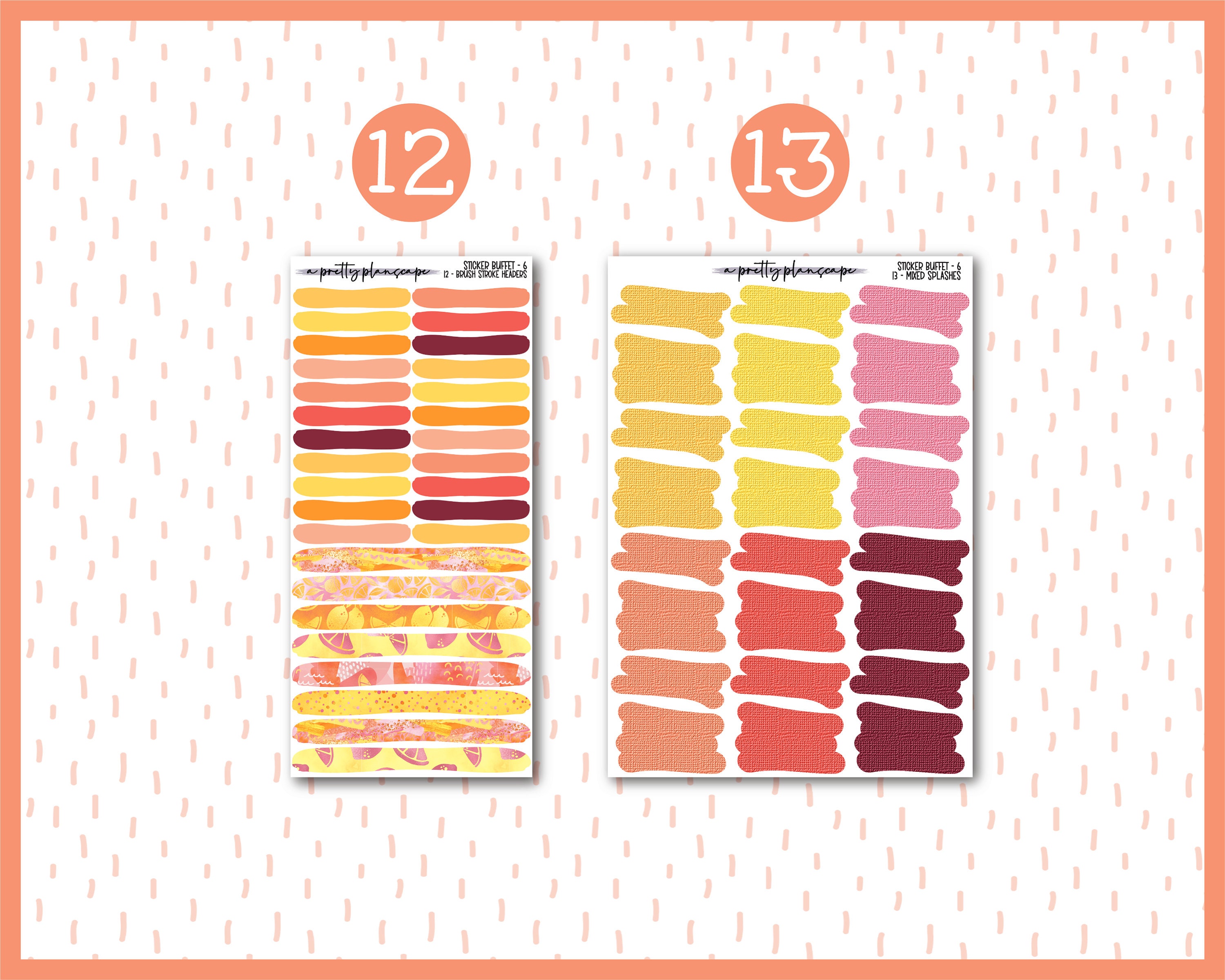 PRINTABLE Sticker Buffet 6 Planner Stickers Functional - Etsy