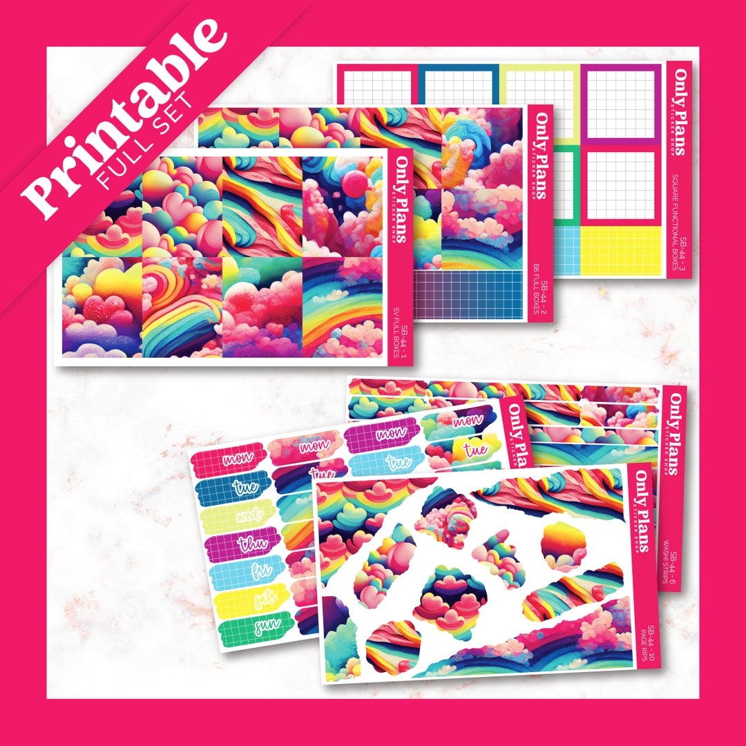 PRINTABLE Sticker Buffet 44 SB-44 Planner Stickers Functional ...