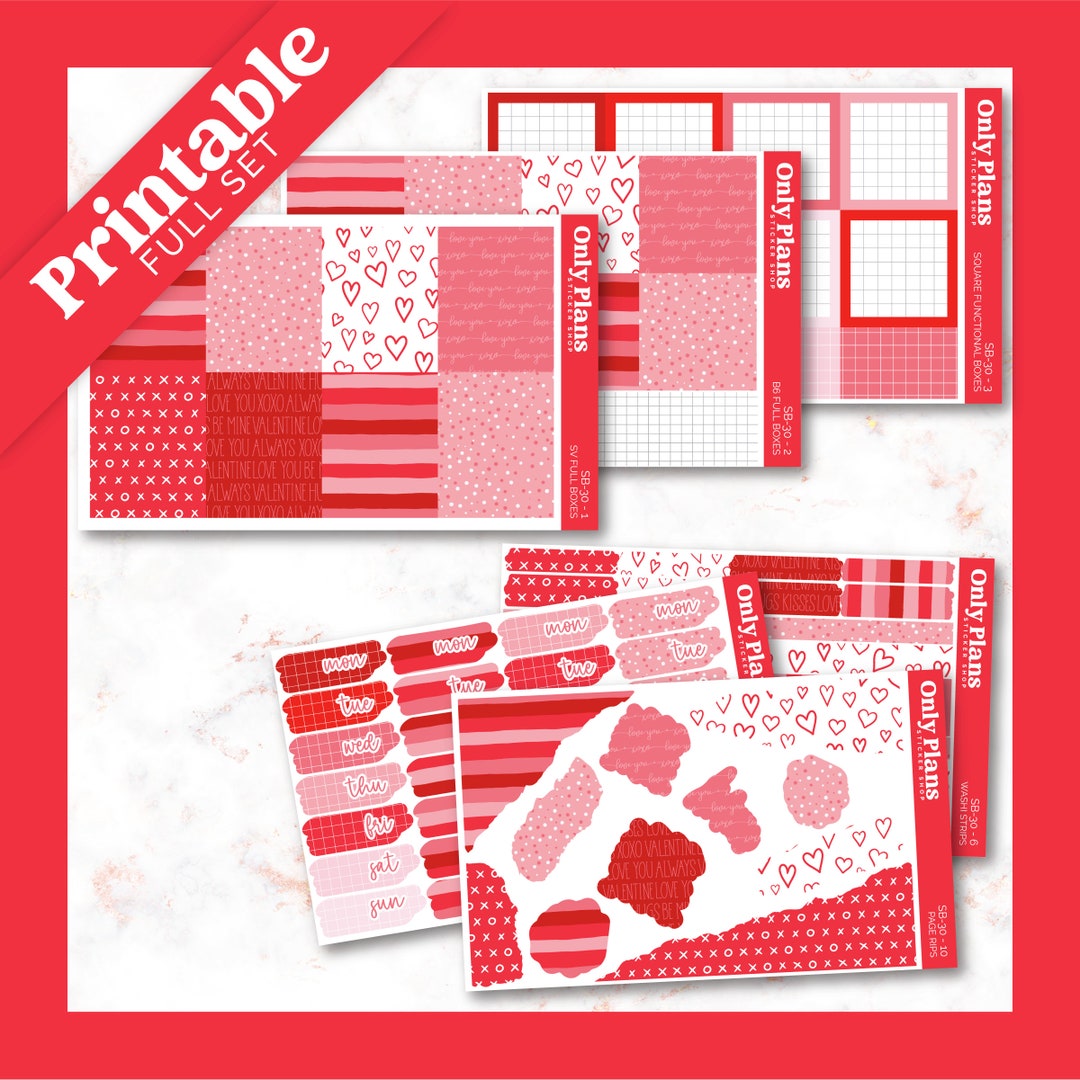 PRINTABLE Sticker Buffet 30 SB-30 Planner Stickers Functional ...