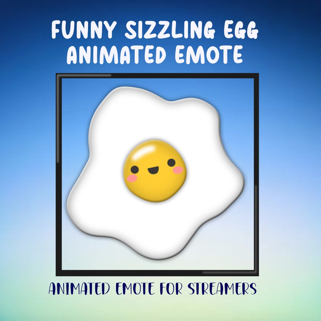 Animated Twitch Emote, Funny Egg Sizzling, Discord Emote, Easy to Use ...