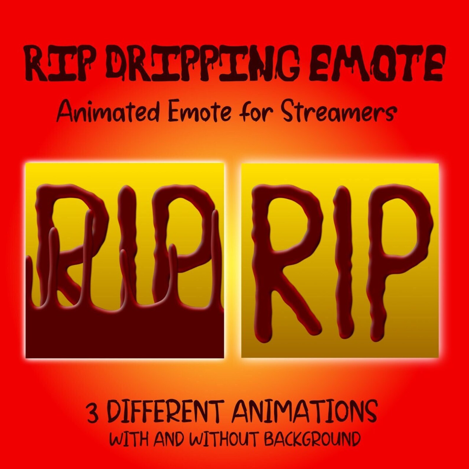 Animated Emote RIP Blood Dripping, Emote for Streamers, Discord Emotes ...