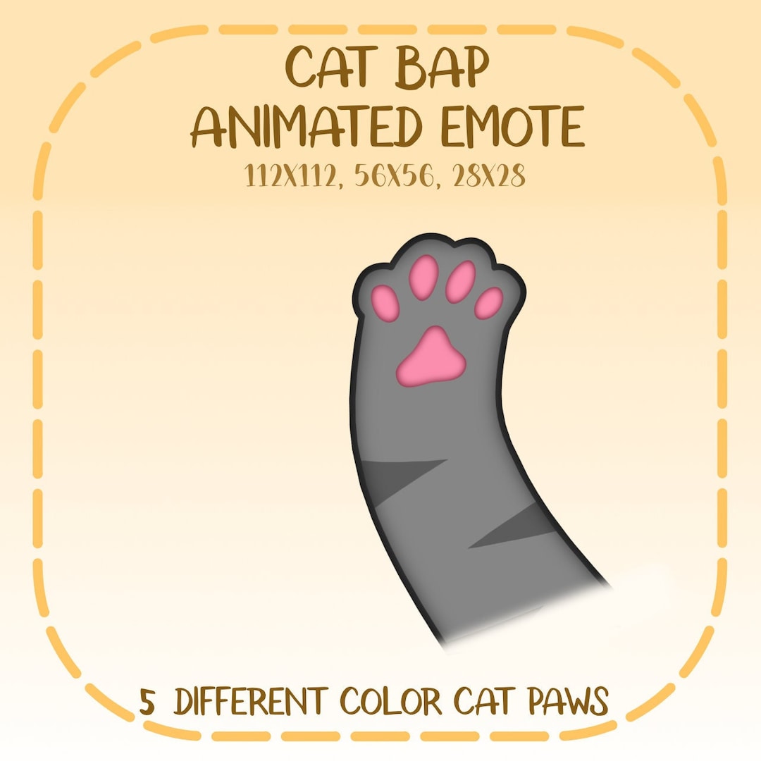 Cute Cat Animated Twitch Emote, Funny Cat Meme Emote Pack, Cat Bap ...