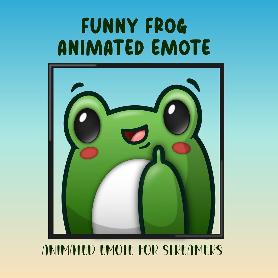Funny Animated Twitch Emote, Cute Frog Flipping off Camera, Discord ...