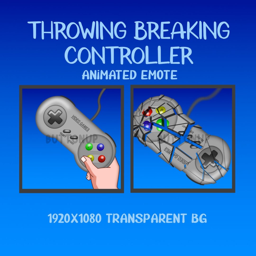 Animated Twitch Emote, Throwing and Breaking Video Game Controller ...