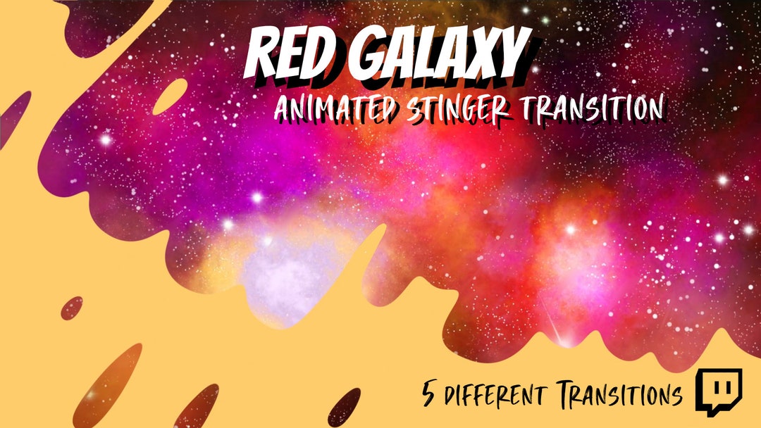 Stinger Transition of a Red Galaxy, Animated Transition for Twitch ...
