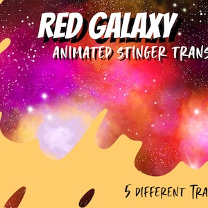 Stinger Transition of a Red Galaxy, Animated Transition for Twitch ...