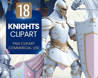 18 PNG Watercolor Medieval Knights Clipart, Crusader Clip Art, Medieval ...