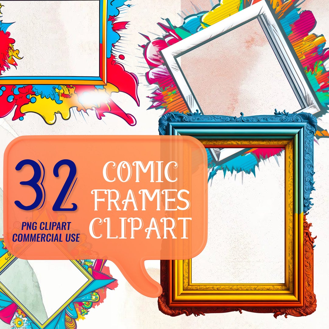 Comic Frames Clipart, Storyboard Frames, Funny Frames, Cartoon Frames ...