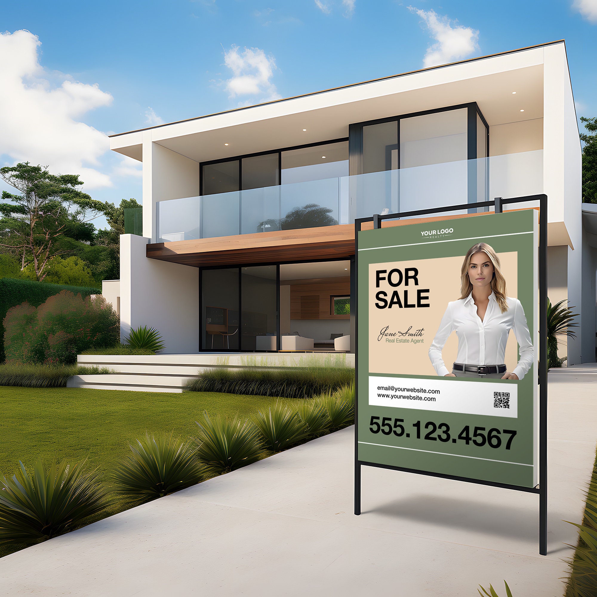 Real Estate Yard Sign Template, Property Sign, for Sale Sign, Sold Sign ...