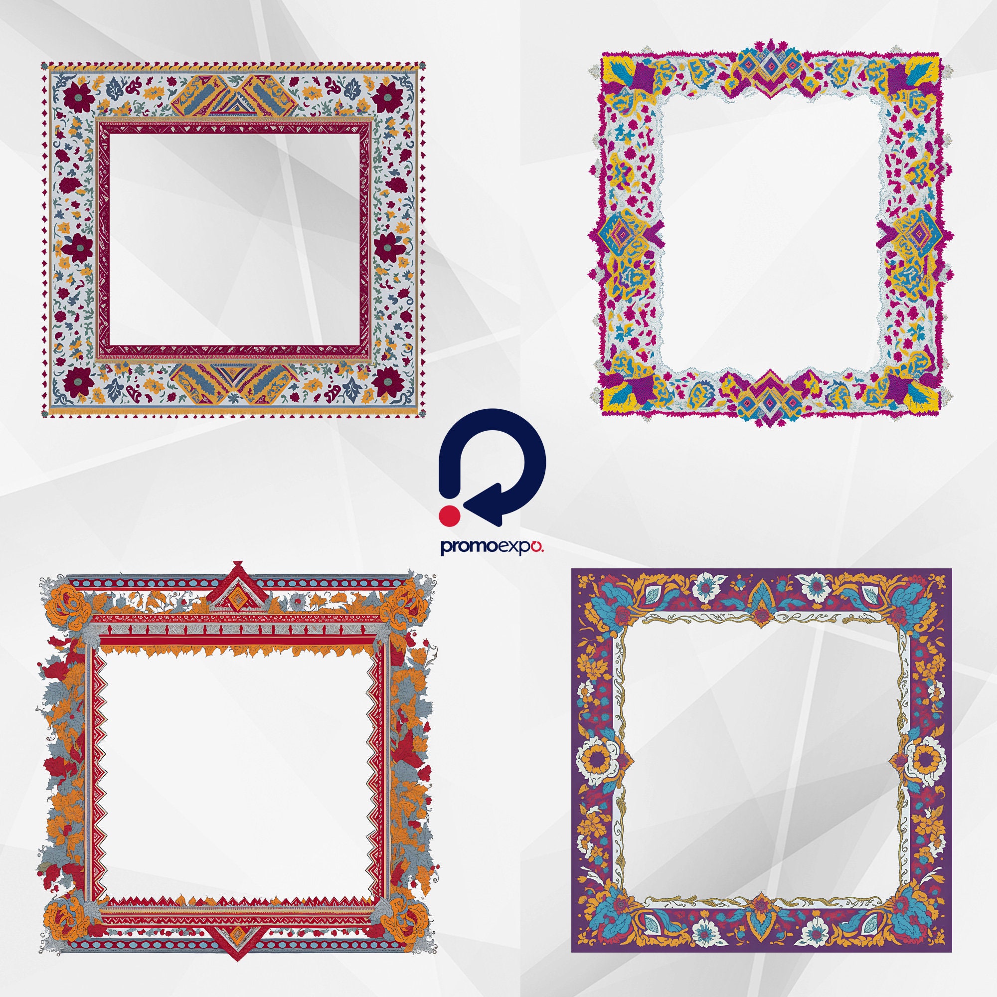 Ethnic Frames Clipart , Color Pastel Frames, Floral Frames, Photo ...