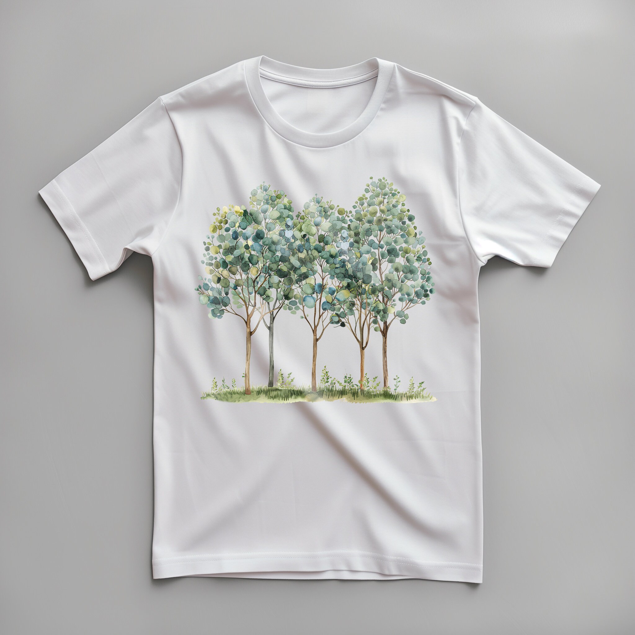 Vibrant Watercolor Trees Collection - Watercolor Forest - Spring Summer ...