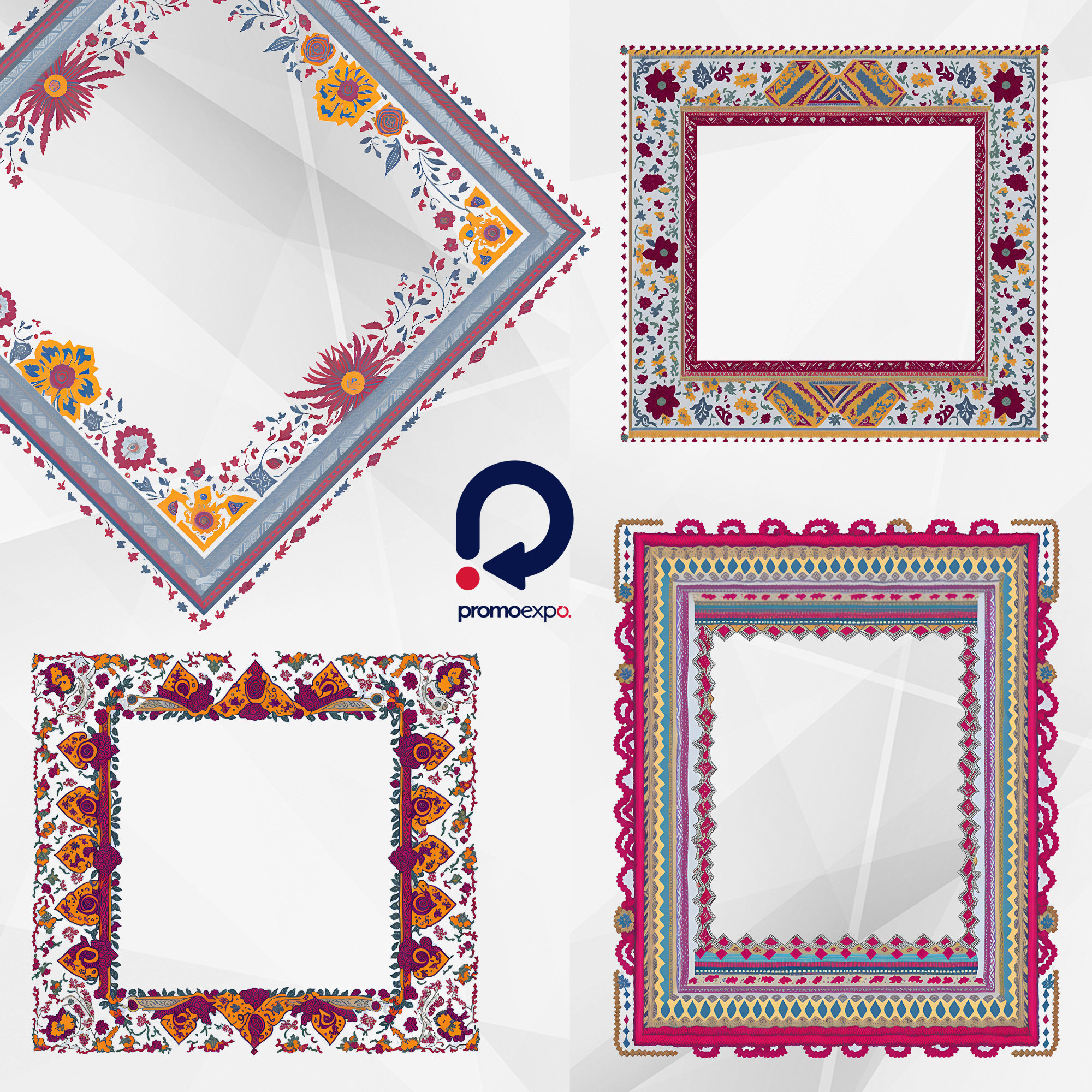 Ethnic Frames Clipart , Color Pastel Frames, Floral Frames, Photo ...