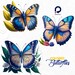 Vivid Butterfly PNG Clipart: Lush Floral Design (digital Download) - Etsy