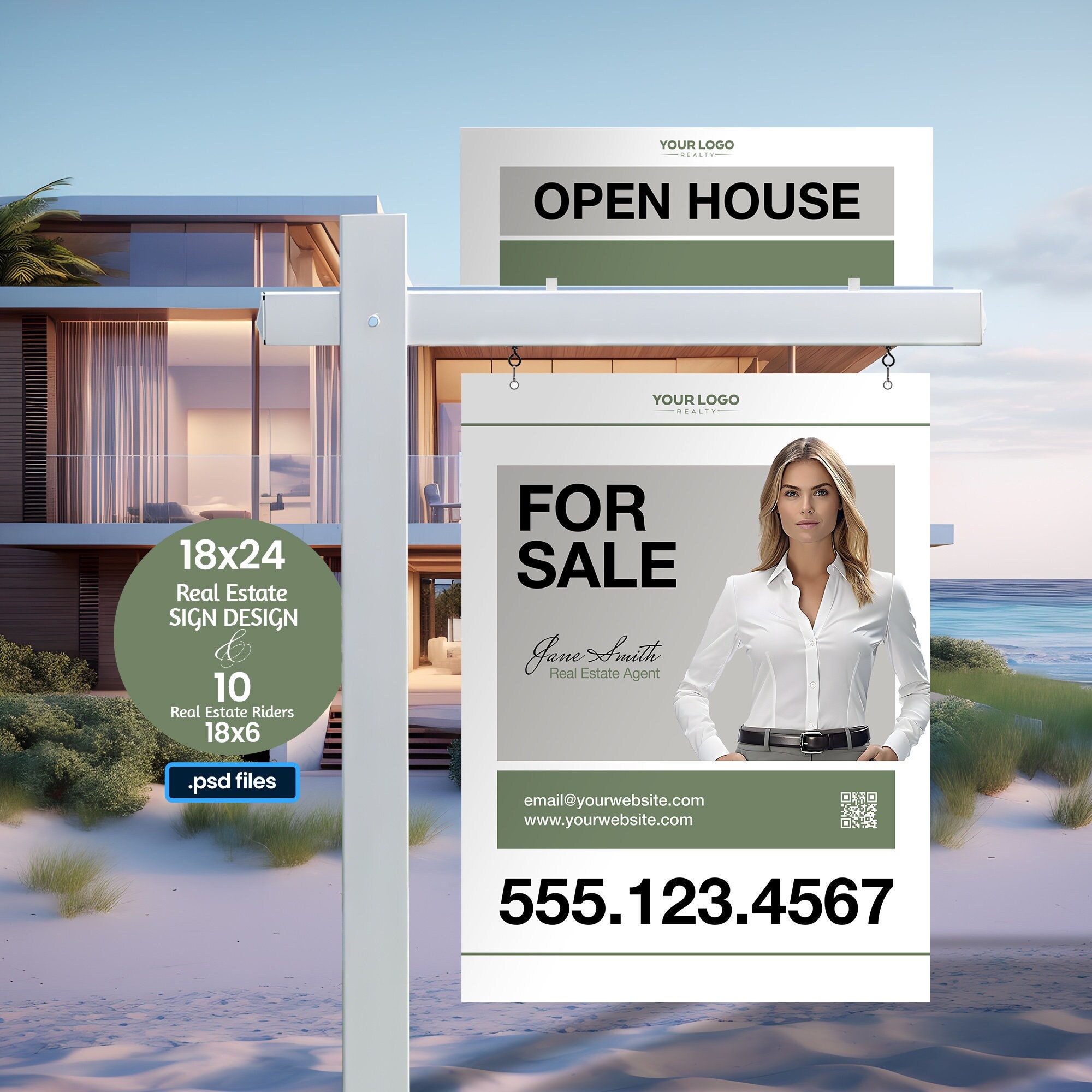 Real Estate Yard Sign Template Property Sign for Sale Sign - Etsy