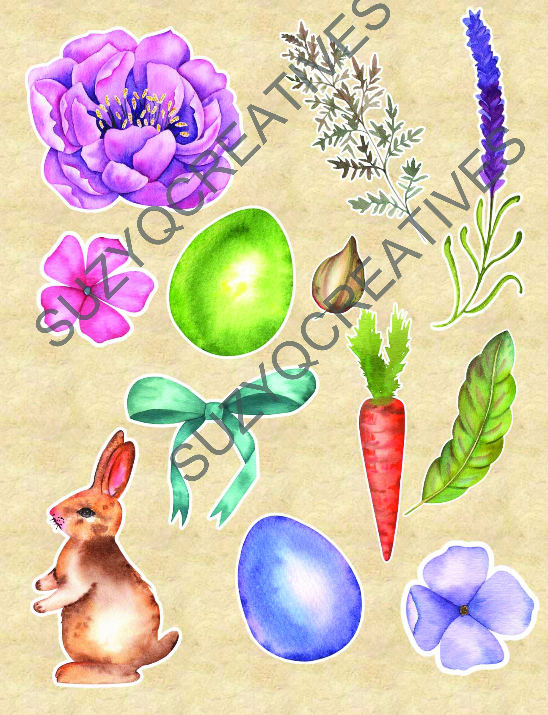 Printable Easter & Spring Images | Digital Collage Sheets | Instant ...
