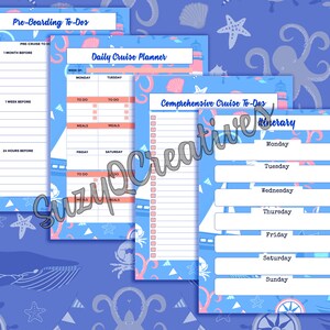 Cruise Planner & Journal, 24 Pages - Nautical Theme! Print All You Want ...