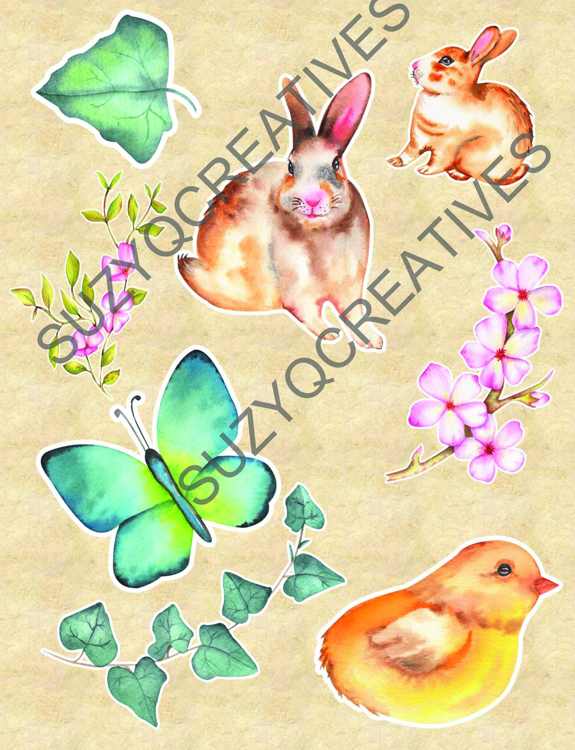 Printable Easter & Spring Images | Digital Collage Sheets | Instant ...