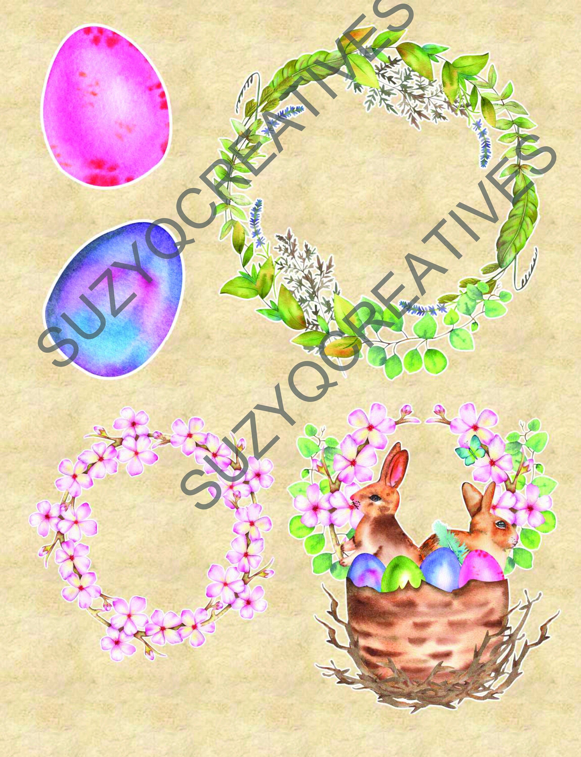 Printable Easter & Spring Images | Digital Collage Sheets | Instant ...