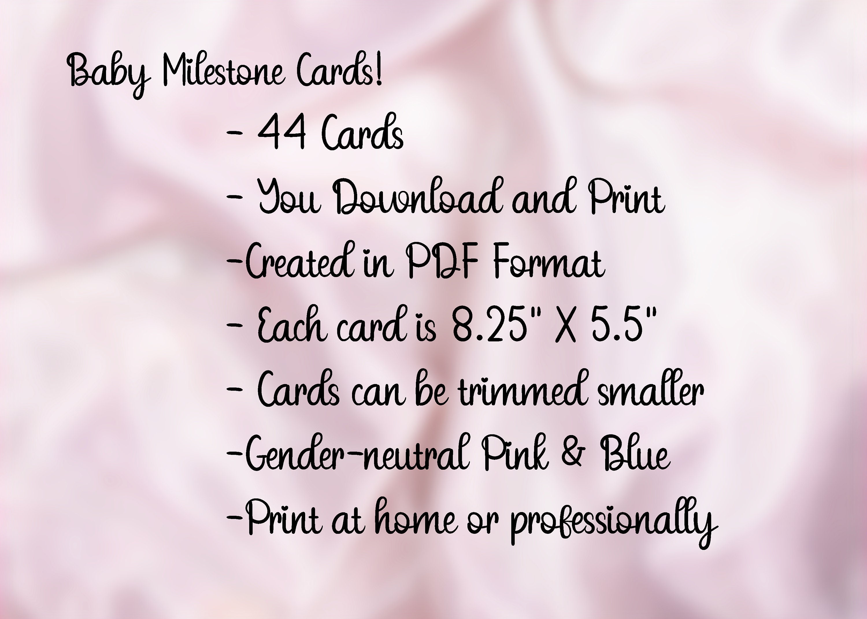 Baby Newborn Milestone Printable Cards Digital Download for New Mom ...