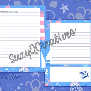Cruise Planner & Journal, 24 Pages - Nautical Theme! Print All You Want ...