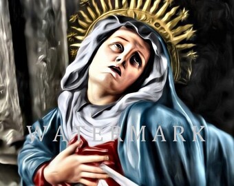 Our Lady of Sorrows Sancta Mater Dolorosa Print Poster - Etsy