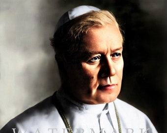 Custom Colorized Digital Photo Painting of Pope St. Pius X | Etsy