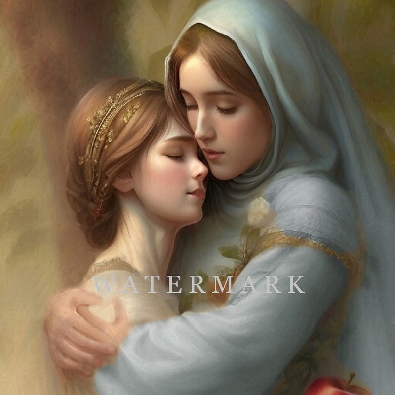Mary and Eve Painting - Etsy