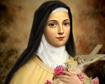 St. Therese of Lisieux the Little Flower Custom Digital Oil - Etsy