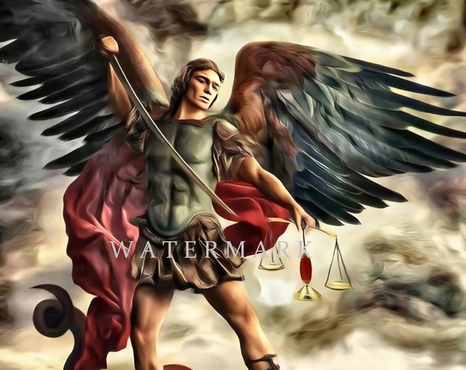 St. Michael the Archangel Custom Digital Oil Painting DIGITAL DOWNLOAD - Etsy Canada