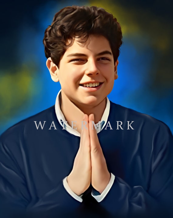 NEW Blessed Carlo Acutis Custom Elegant Style Digital Oil - Etsy