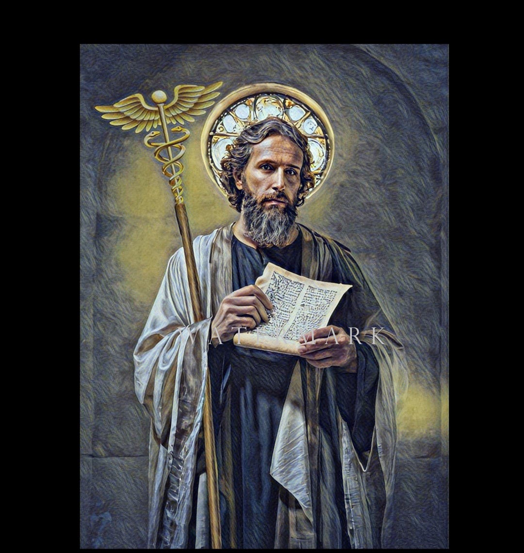 St. Luke Patron Saint of Doctors Custom Digital Oil Painting DIGITAL ...
