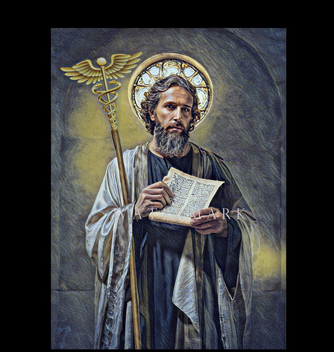 St. Luke Patron Saint of Doctors Custom Digital Oil Painting DIGITAL ...