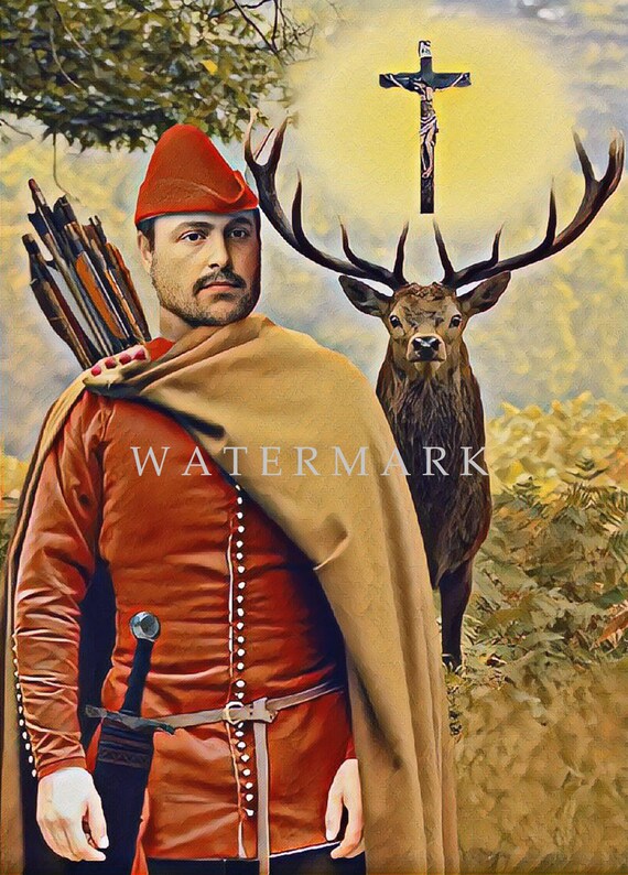 St. Hubert or Hubertus DIGITAL DOWNLOAD Custom Digital Oil | Etsy
