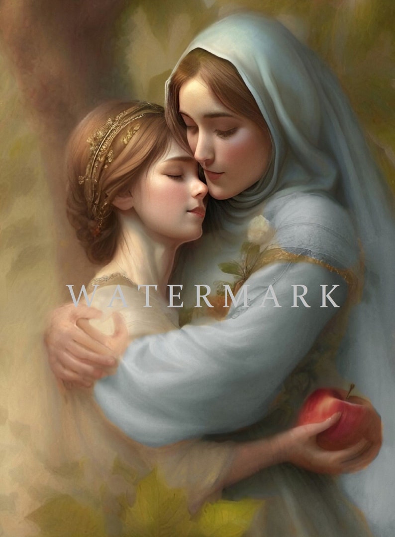 The Most Blessed Virgin Mary Consoling Eve Custom Digital Oil - Etsy