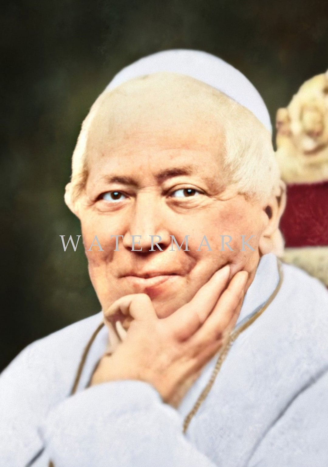 Custom Digital DOWNLOAD Colorized Photo Painting Catholic Pope Pius IX ...
