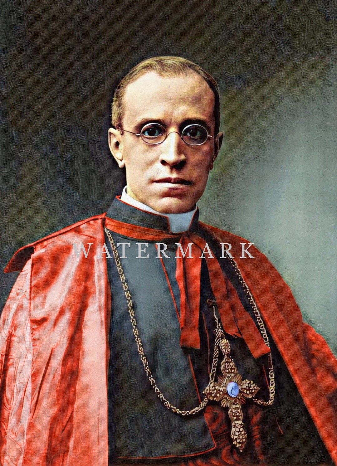 Pope Pius XII Cardinal Eugenio Pacelli Custom Digital Oil Painting ...