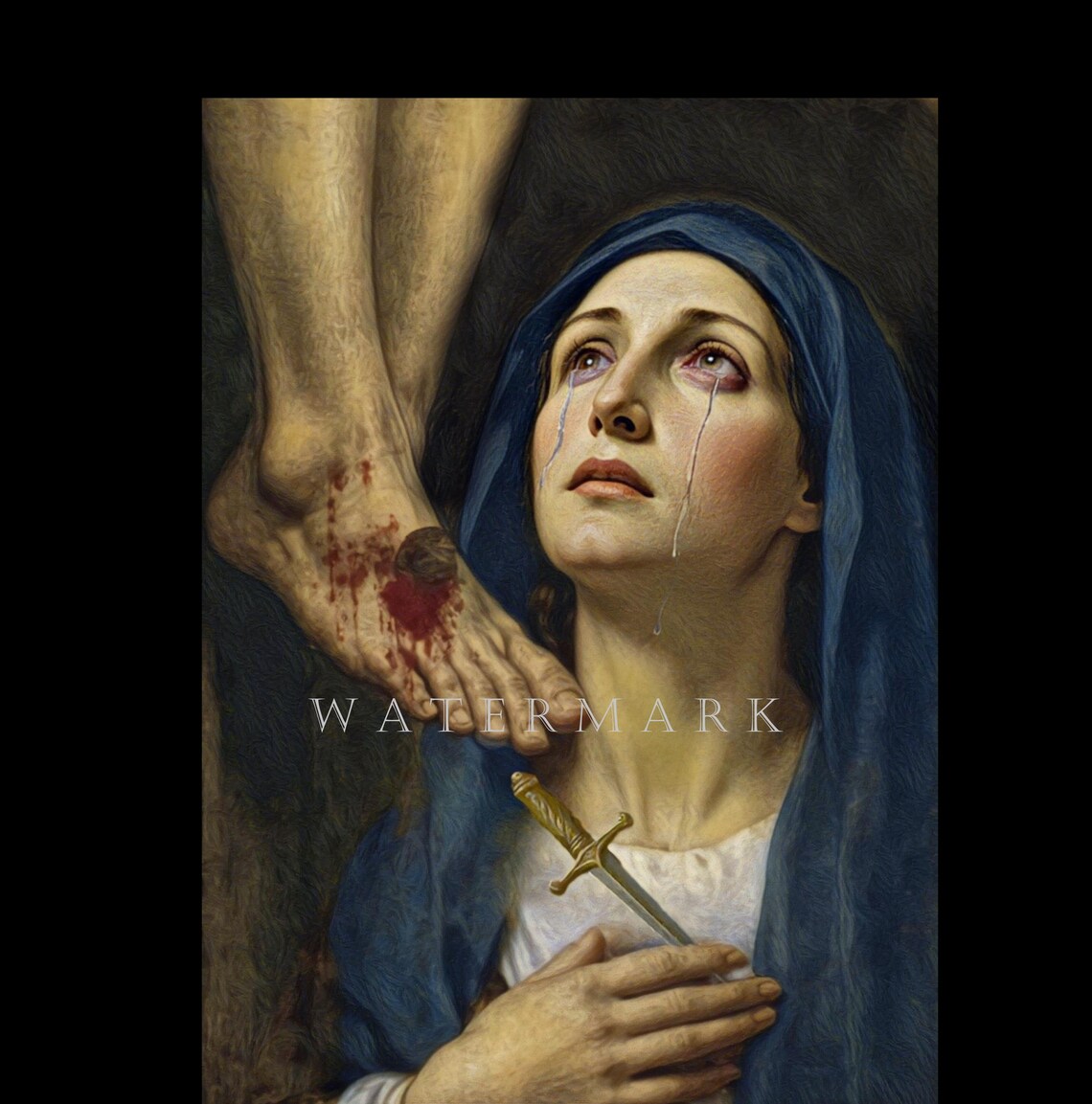 Co-redemptrix - Blessed Virgin Mary Custom Digital Oil Painting DIGITAL ...