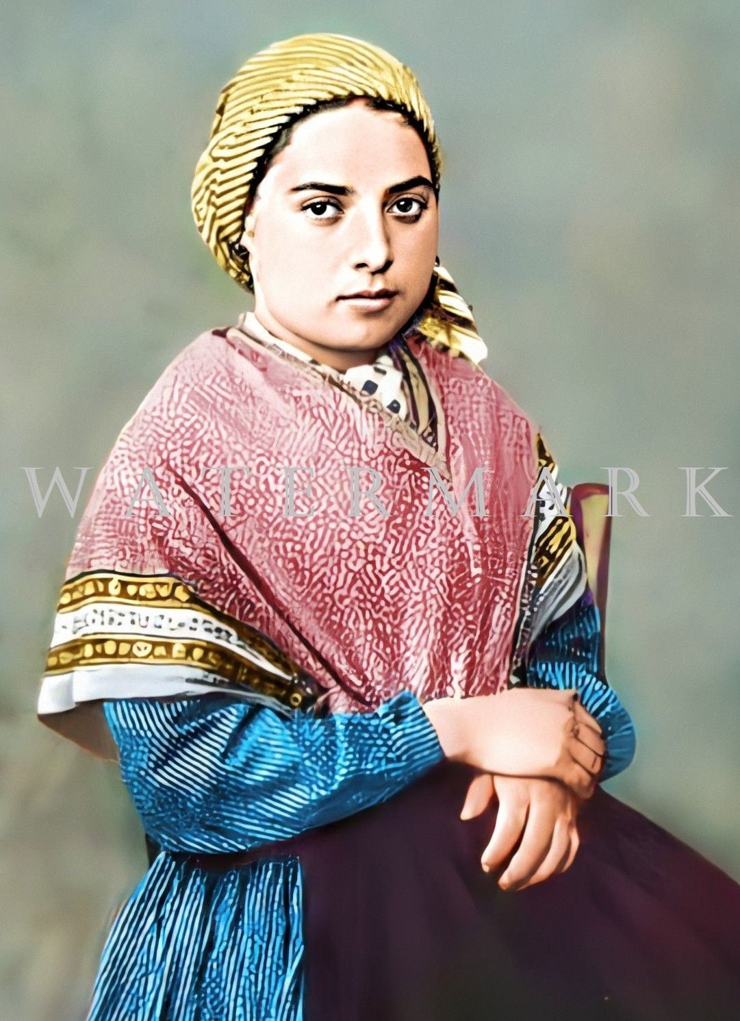 St. Bernadette Soubirous of Lourdes DOWNLOAD DIGITAL Custom Colorized ...