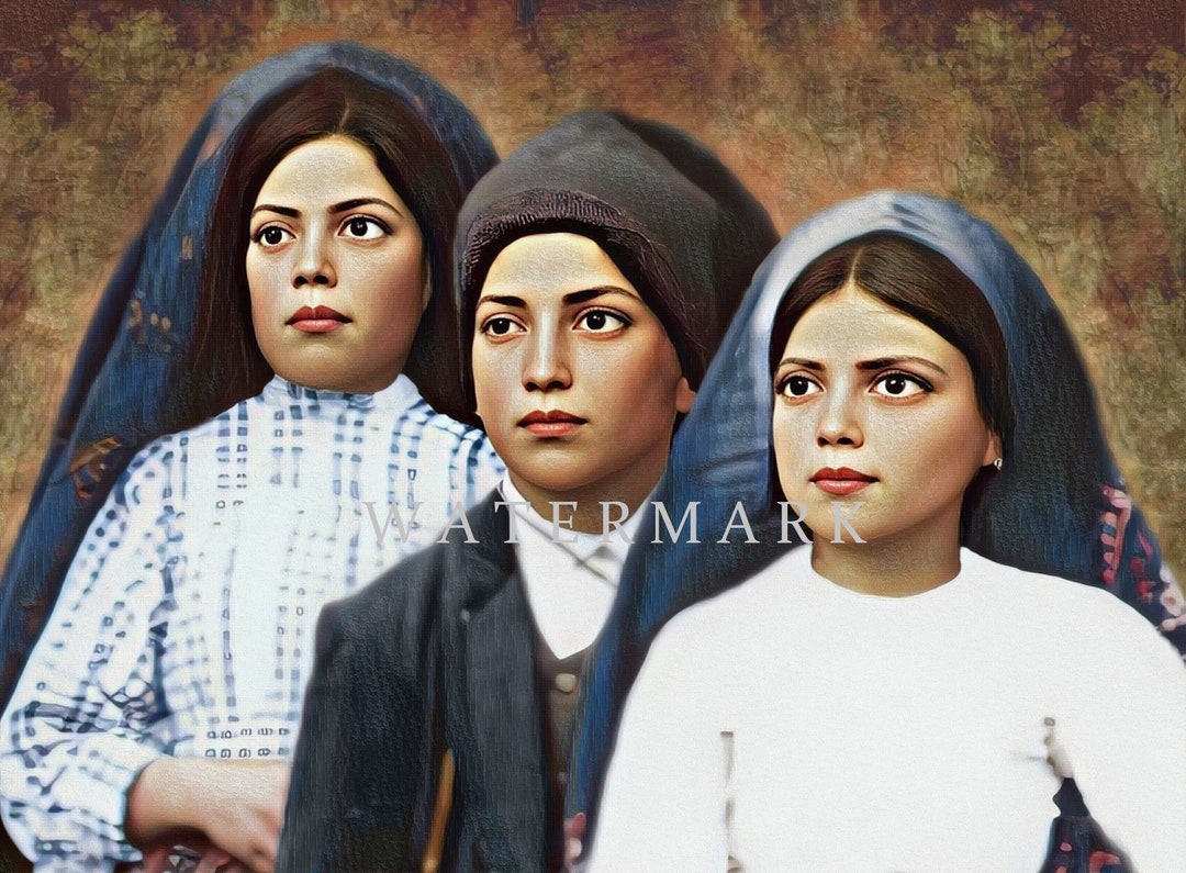 Lucia, Francisco and Jacinta of Fatima Custom Digital Oil Painting ...