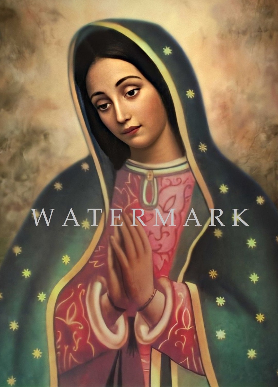 Custom DIGITAL DOWNLOAD Digital Oil Painting of Our Lady of Guadalupe ...