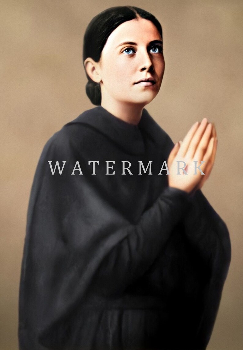 St. Gemma Galgani Custom Colorized Photo Painting Art - Etsy