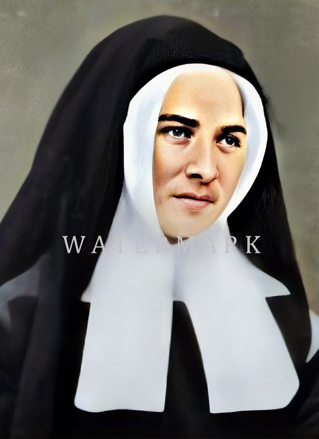 St. Bernadette Soubirous of Lourdes DIGITAL DOWNLOAD Custom Colorized ...