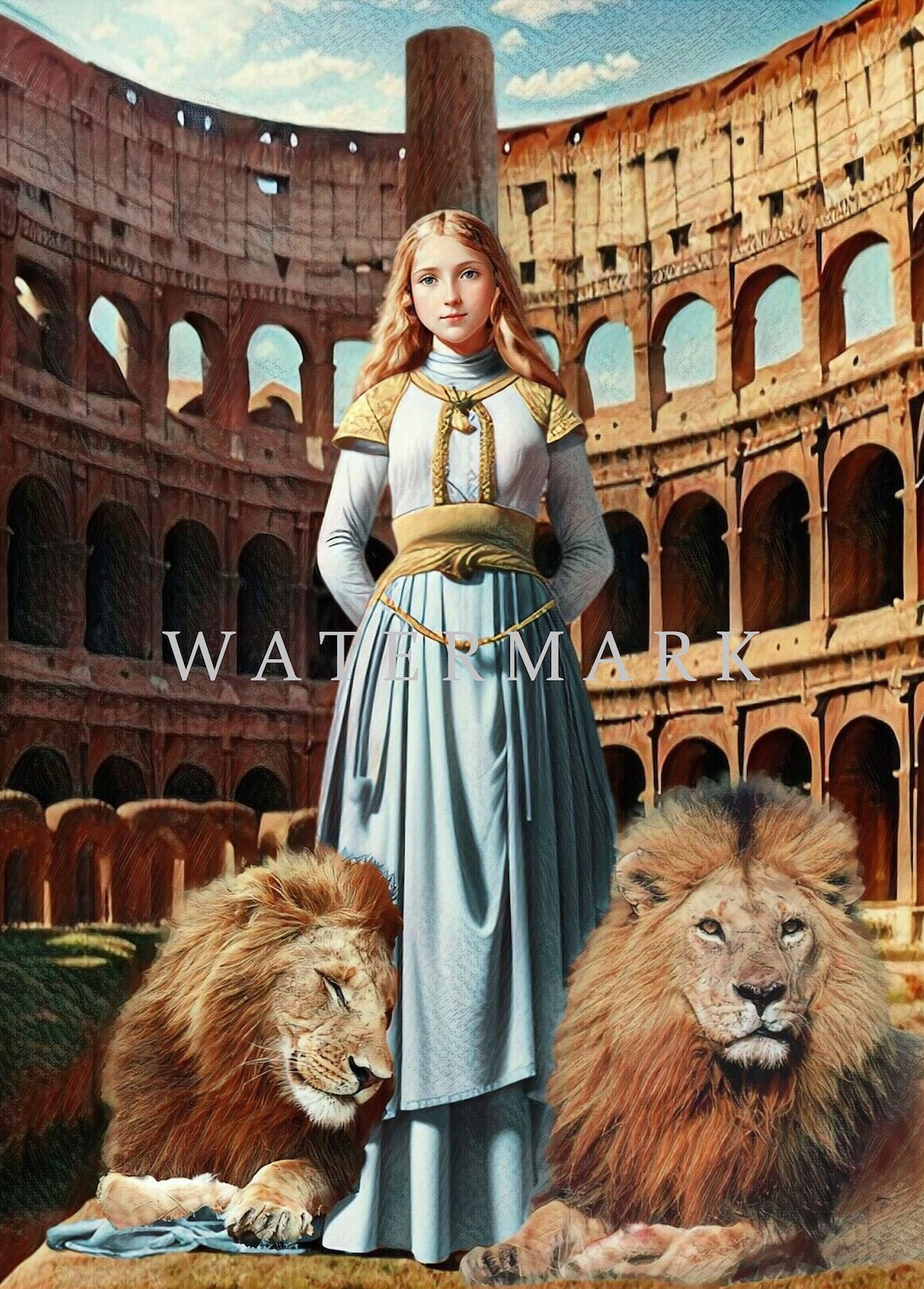 St. Blandina Custom Digital Oil Painting DIGITAL DOWNLOAD - Etsy