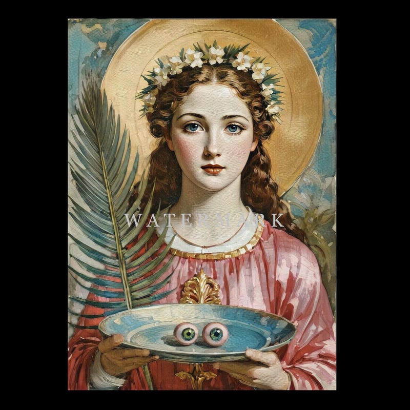 St Lucy Vintage Art - Etsy
